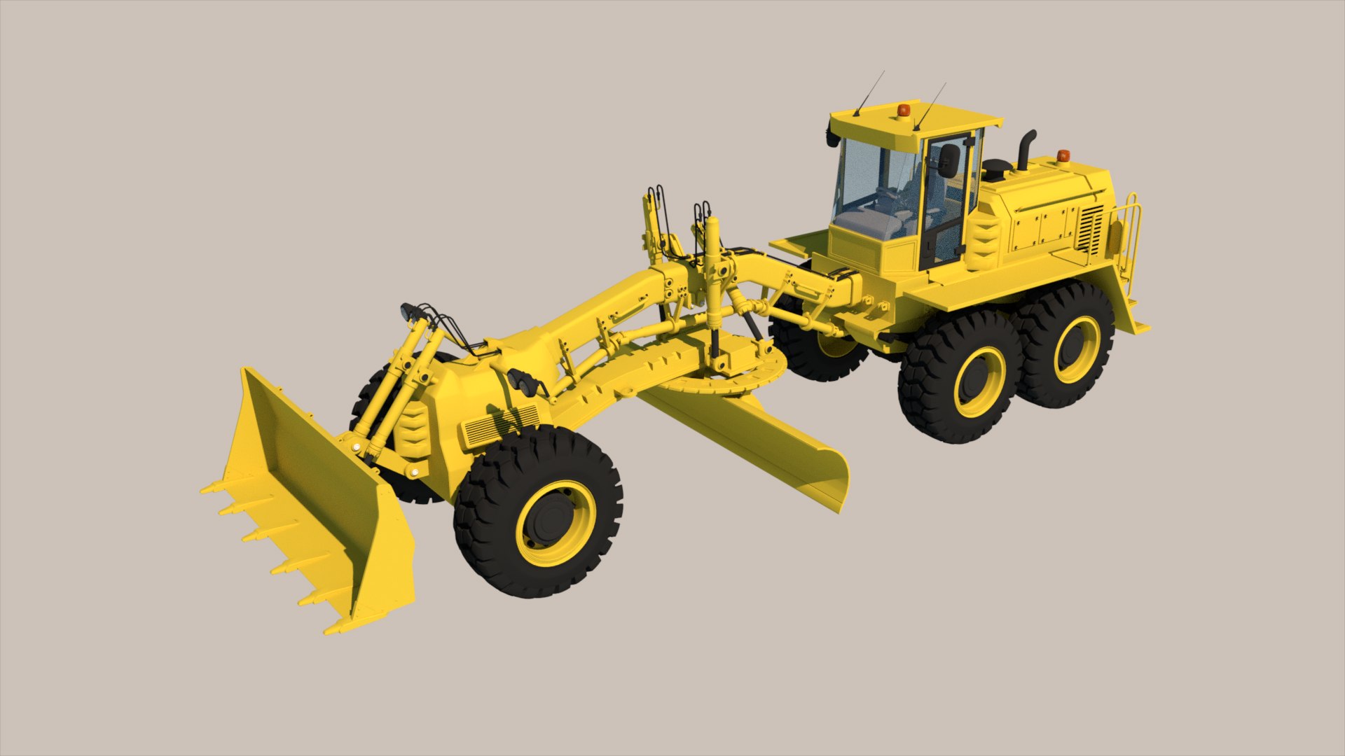 Motor Grader Model - TurboSquid 1946634