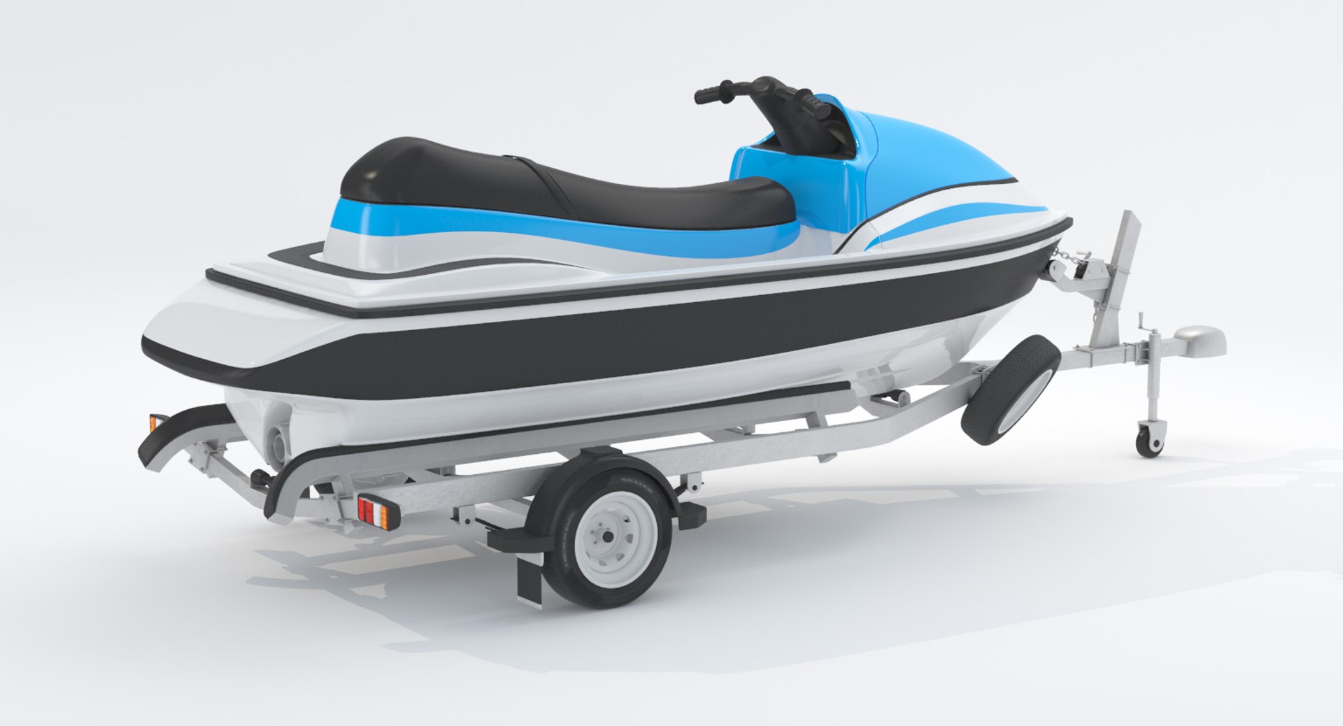 Pickup Truck With Trailer And Jet Ski 3D Model - TurboSquid 2066785