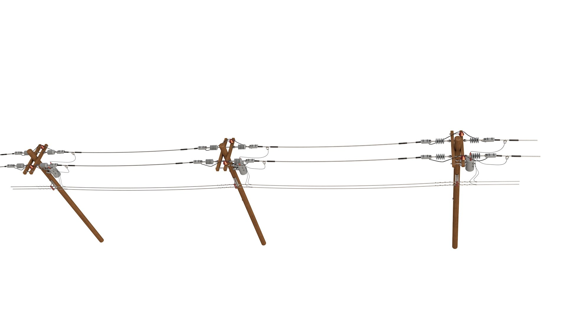 3D Utility Pole Model - TurboSquid 2325351