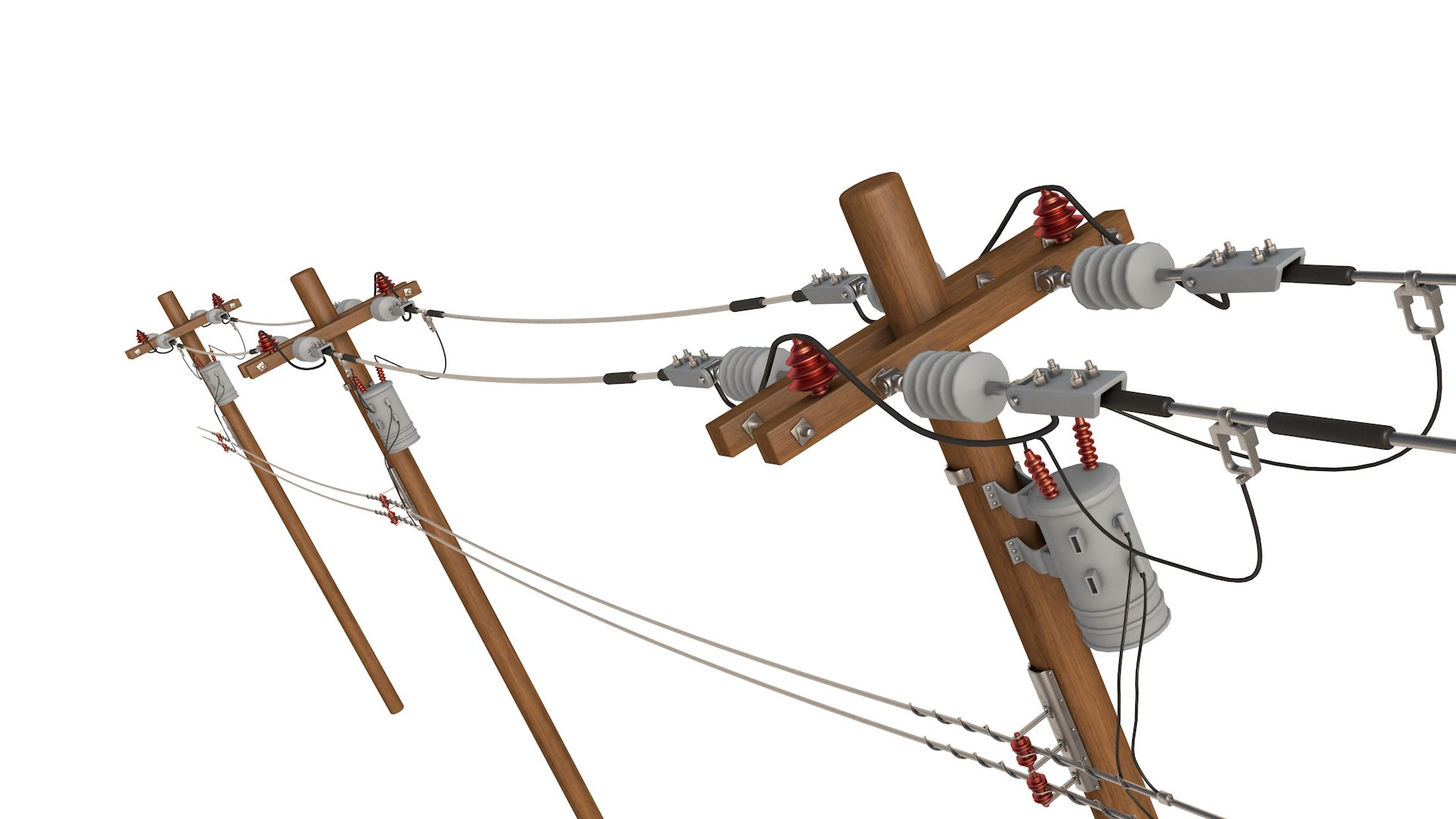 3D Utility Pole Model - TurboSquid 2325351