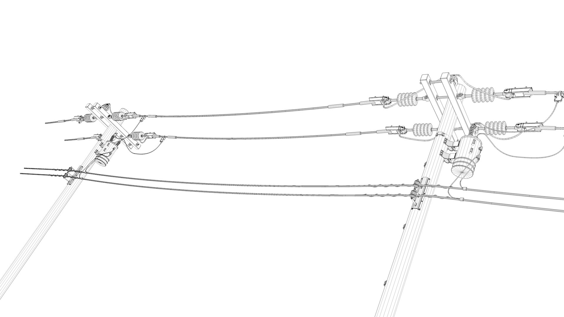 3D Utility Pole Model - TurboSquid 2325351