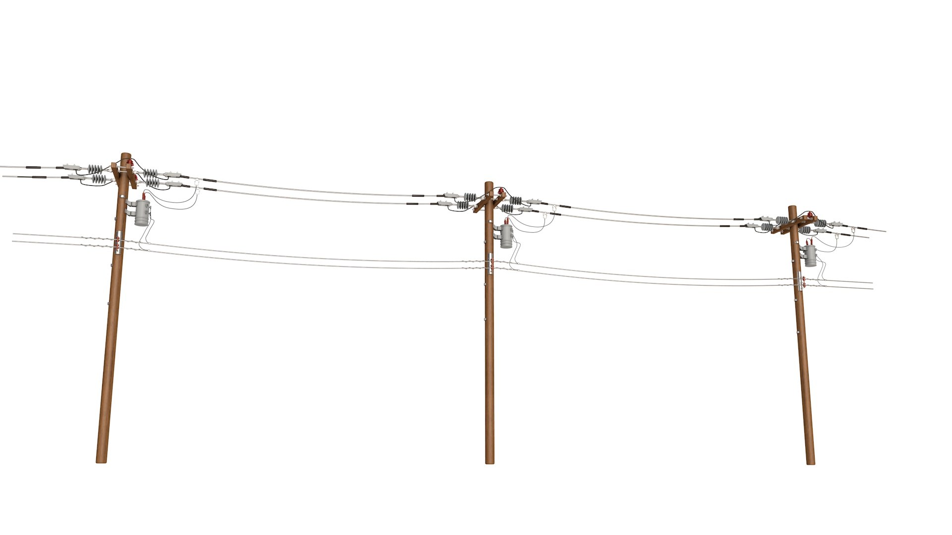 3D Utility Pole Model - TurboSquid 2325351