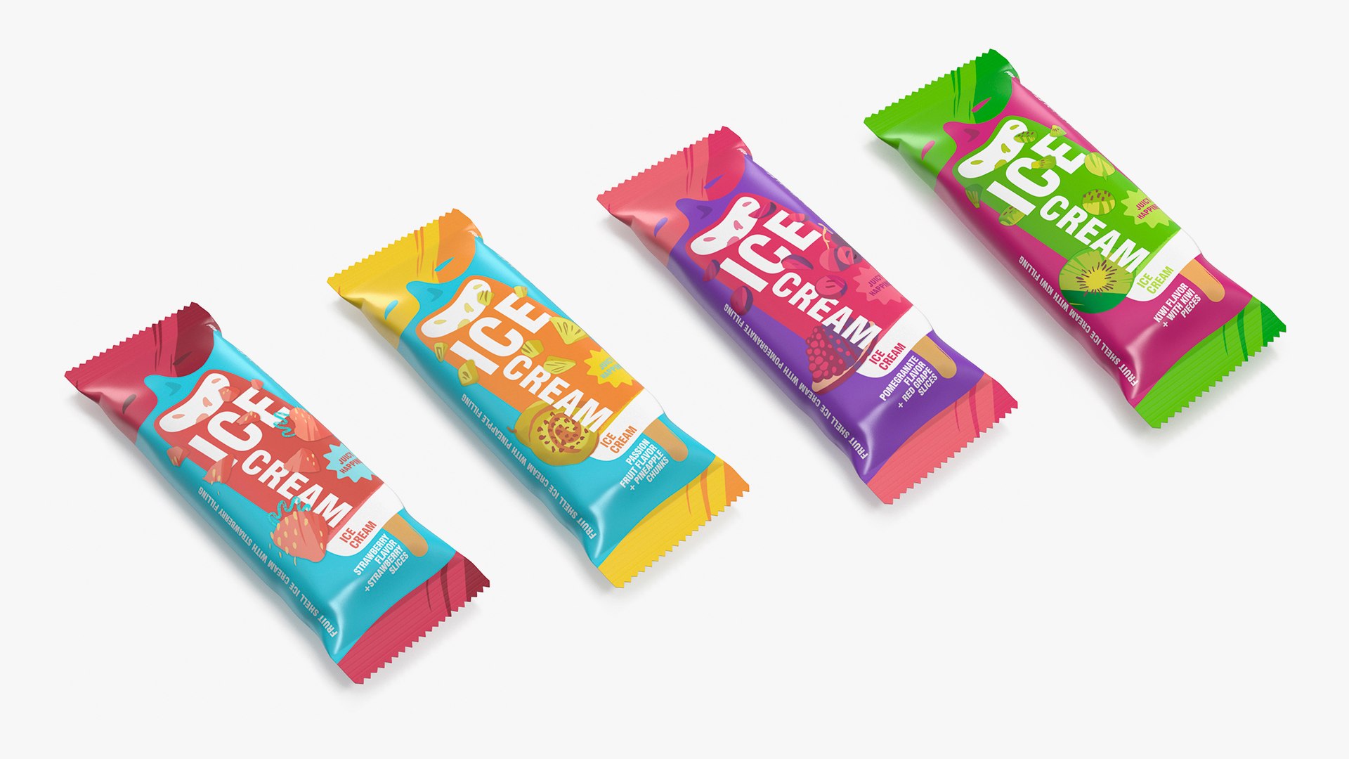 Ice Cream Packagings Collection 2 3D Model - TurboSquid 2419035