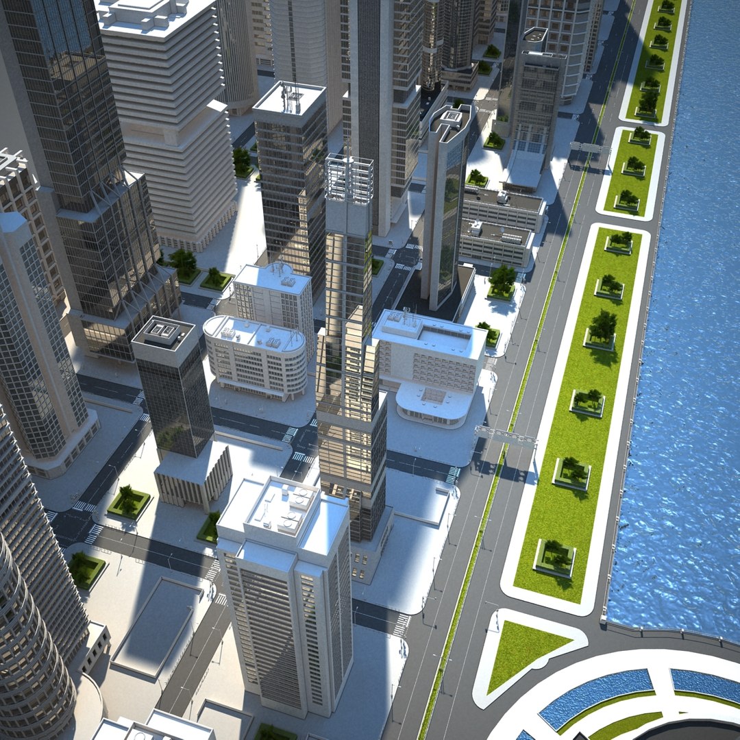 3D City Buildings Model - TurboSquid 1315098