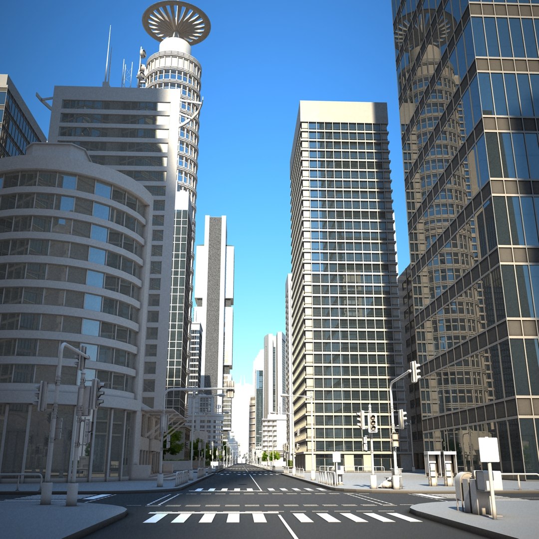 3D City Buildings Model - TurboSquid 1315098