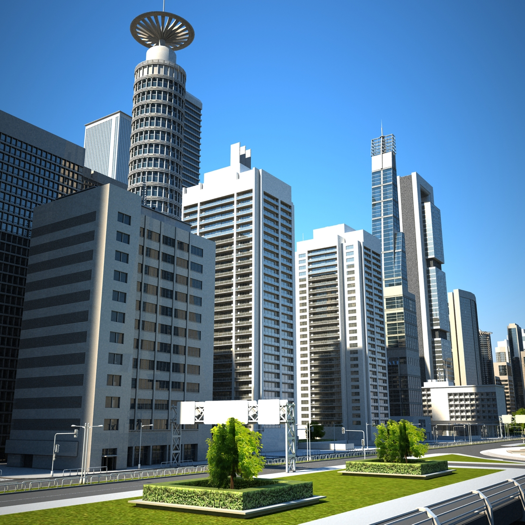 3D city buildings model - TurboSquid 1315098