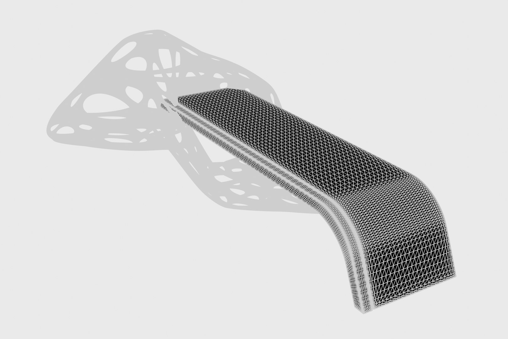 3D Realistic Futuristic Bench Model - TurboSquid 2137442