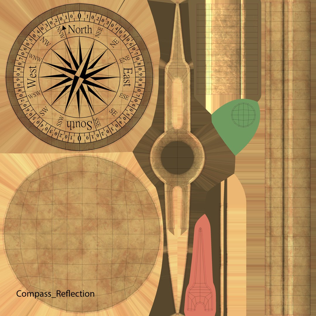 3D Compass Pbr - TurboSquid 1685861
