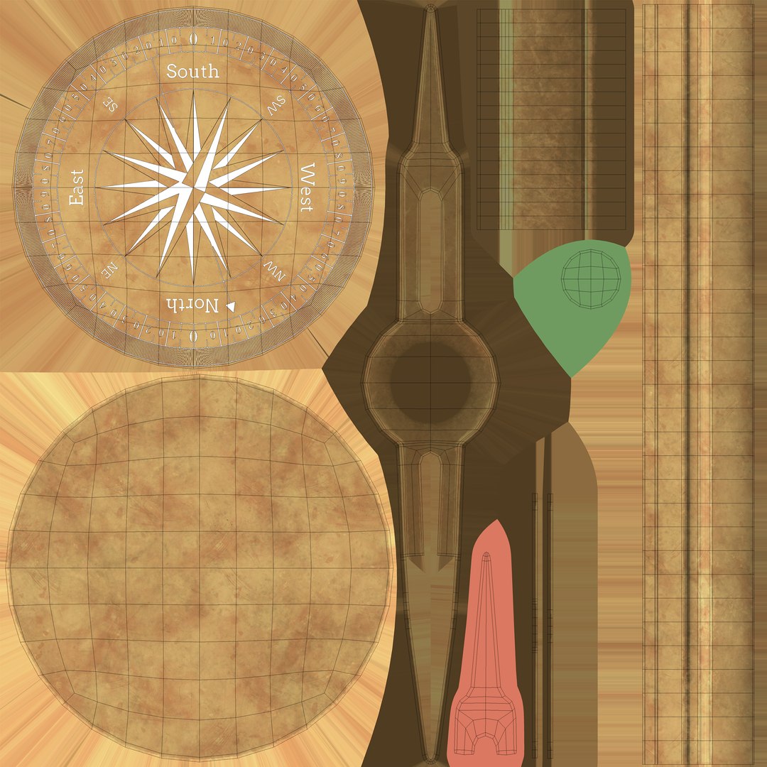 3D Compass Pbr - TurboSquid 1685861