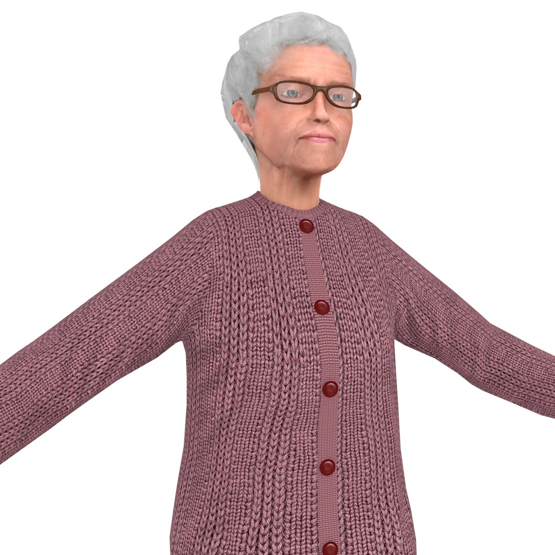 Old Woman 3D - TurboSquid 1310727