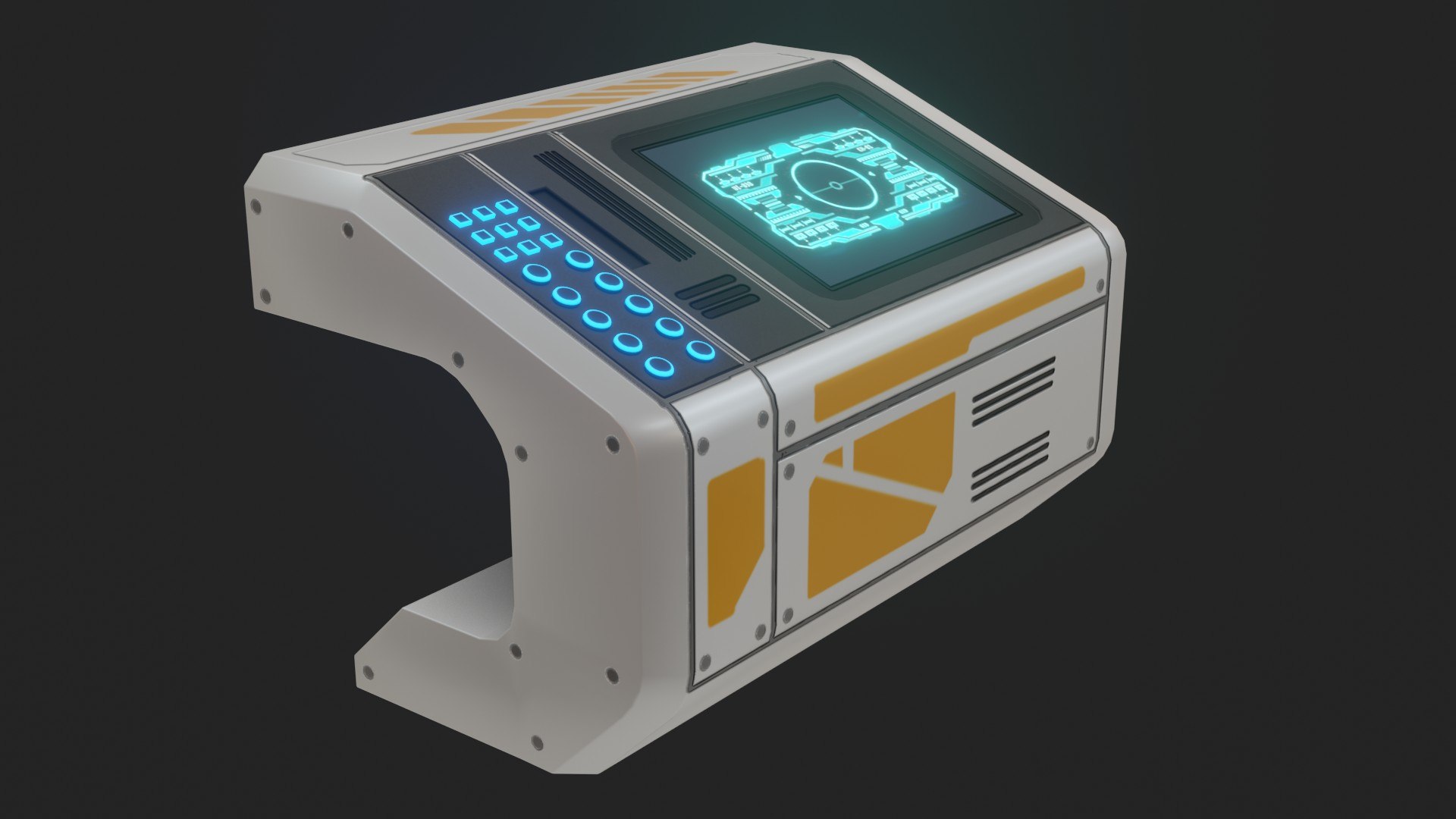 Sci-Fi Control Panel - Low Poly - Game Ready - PBR 3D - TurboSquid 2006269