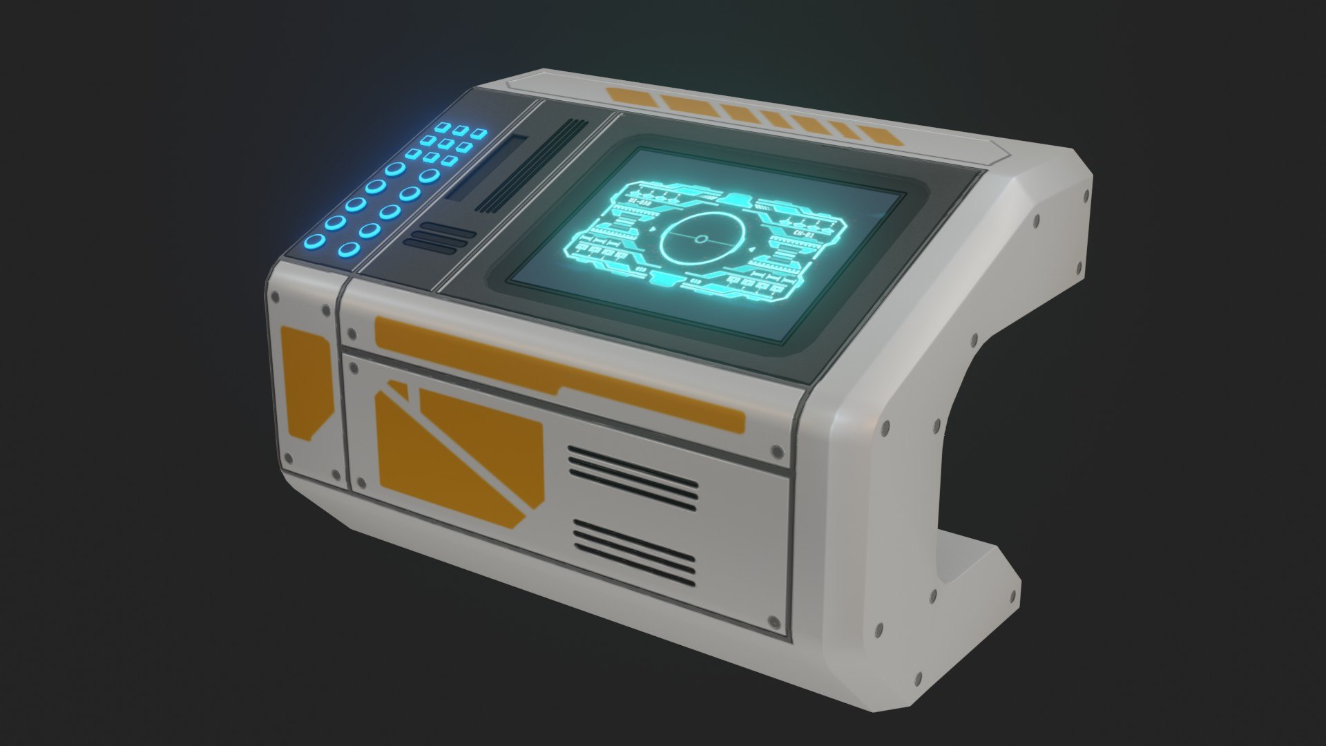 Sci-Fi Control Panel - Low Poly - Game Ready - PBR 3D - TurboSquid 2006269