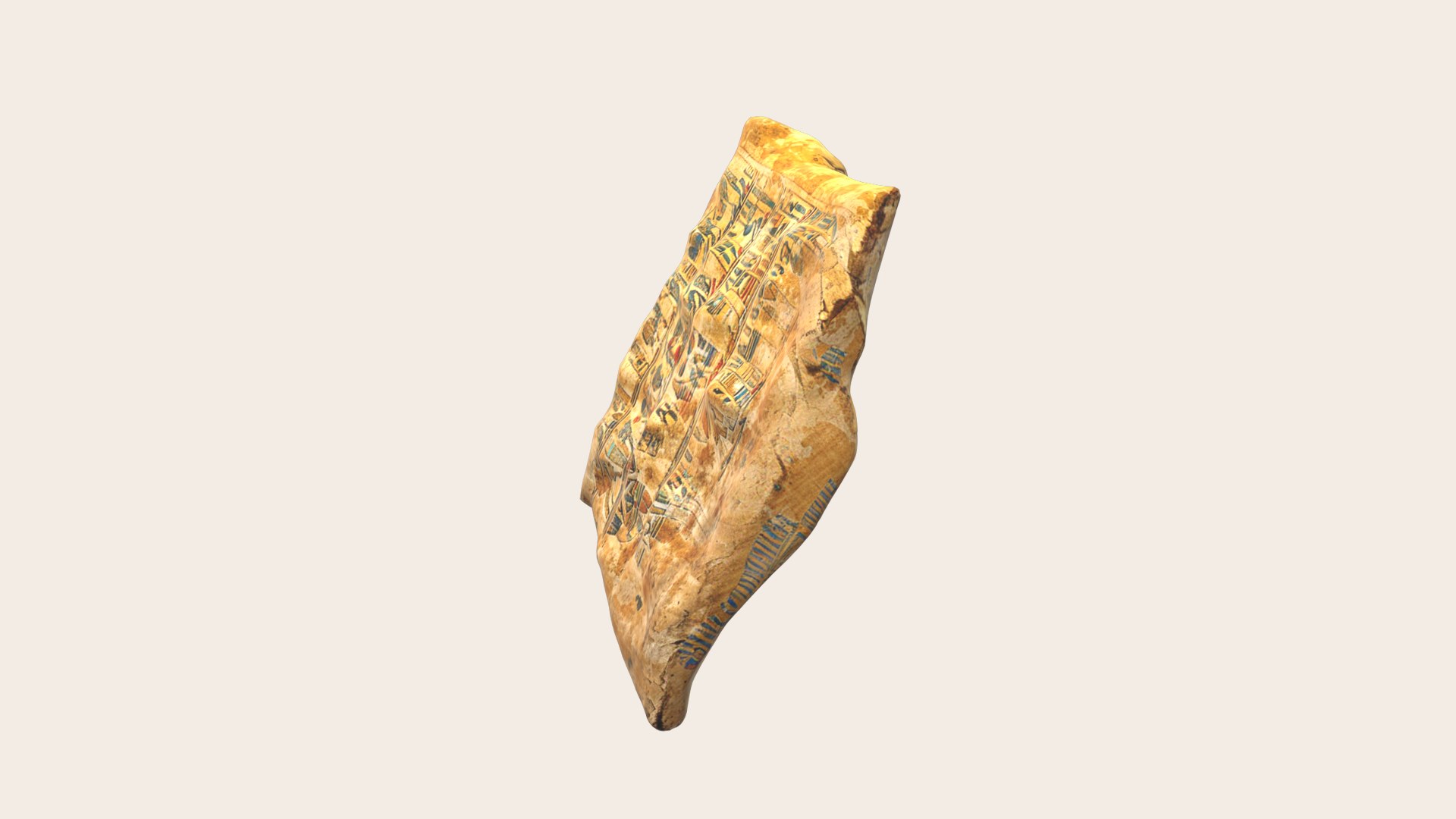 3D Ancient Egyptian Papyrus Fragment Model - TurboSquid 2202744