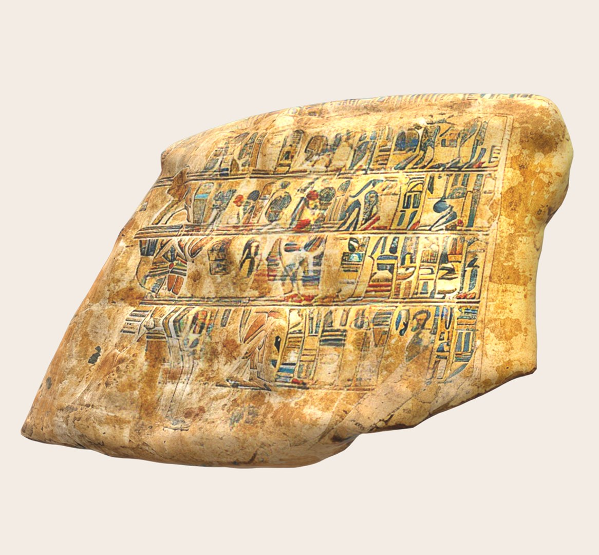 3D Ancient Egyptian Papyrus Fragment Model - TurboSquid 2202744