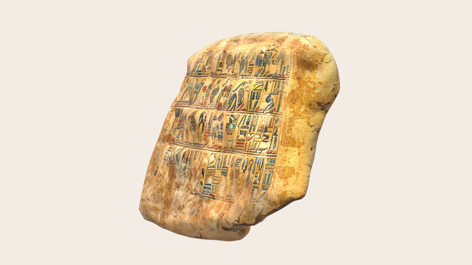 3D Ancient Egyptian Papyrus Fragment Model - TurboSquid 2202744