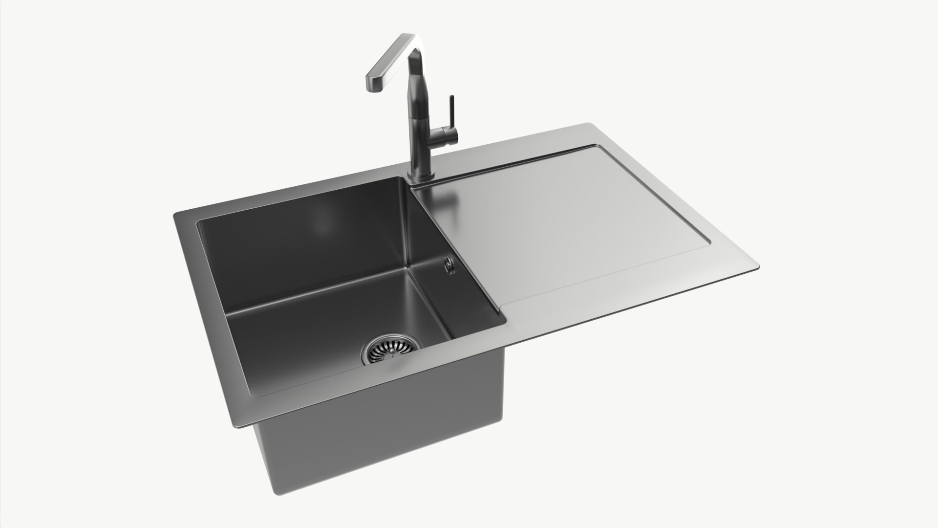 3D model Kitchen Sink Faucet 15 stainless steel - TurboSquid 1968990