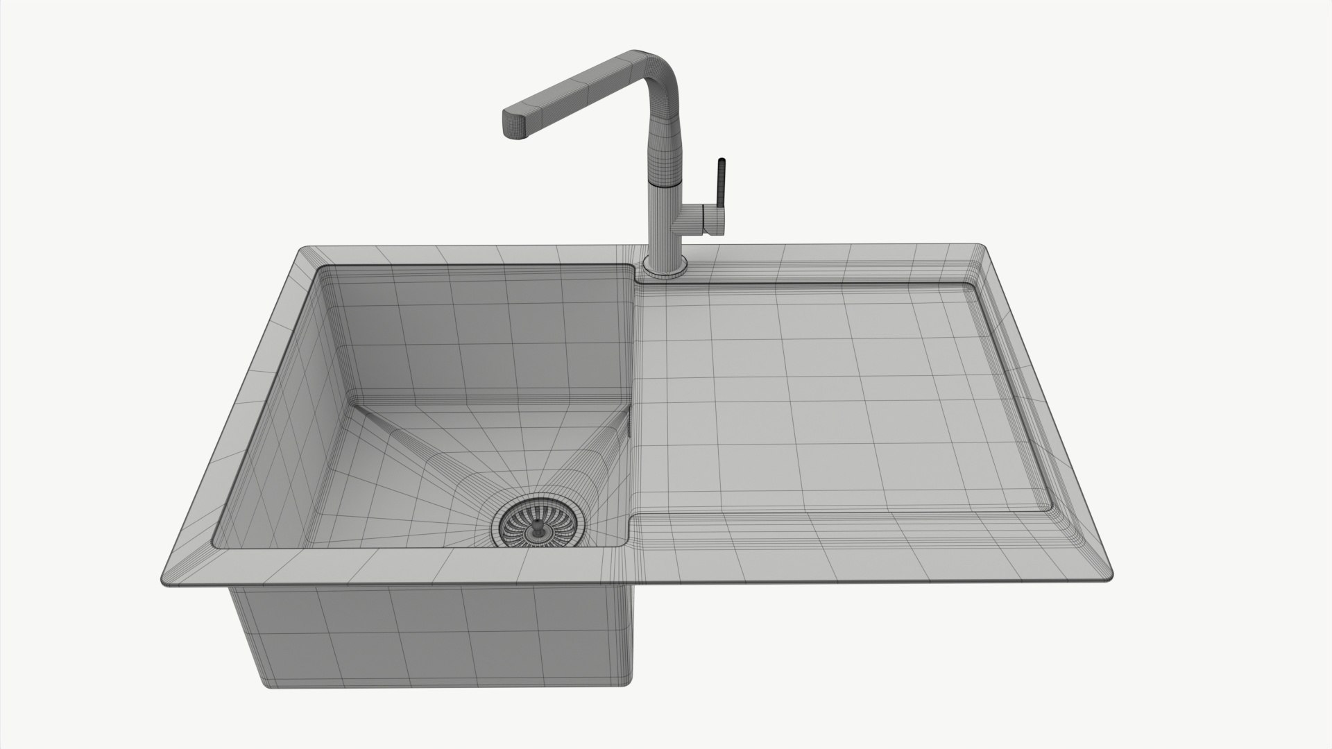 3D model Kitchen Sink Faucet 15 stainless steel - TurboSquid 1968990