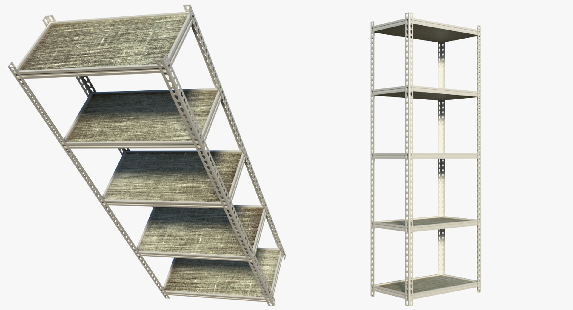 3d Model Realistic Metal Rack