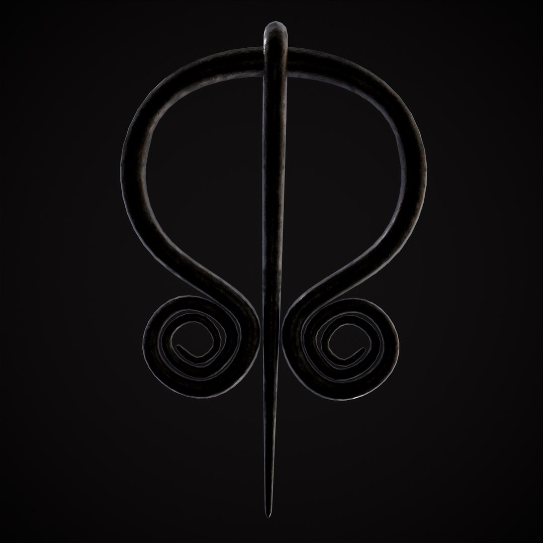 Medieval Hand Forged Iron Brooch 3D - TurboSquid 1984833