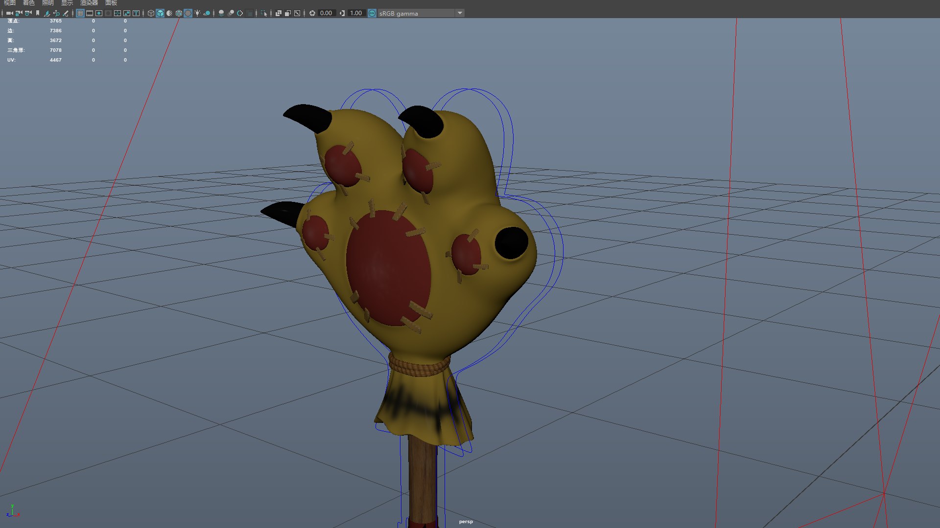 3D Monster Hunter Pet Weapon Cat Paw Hammer World Rise Capcom Game ...