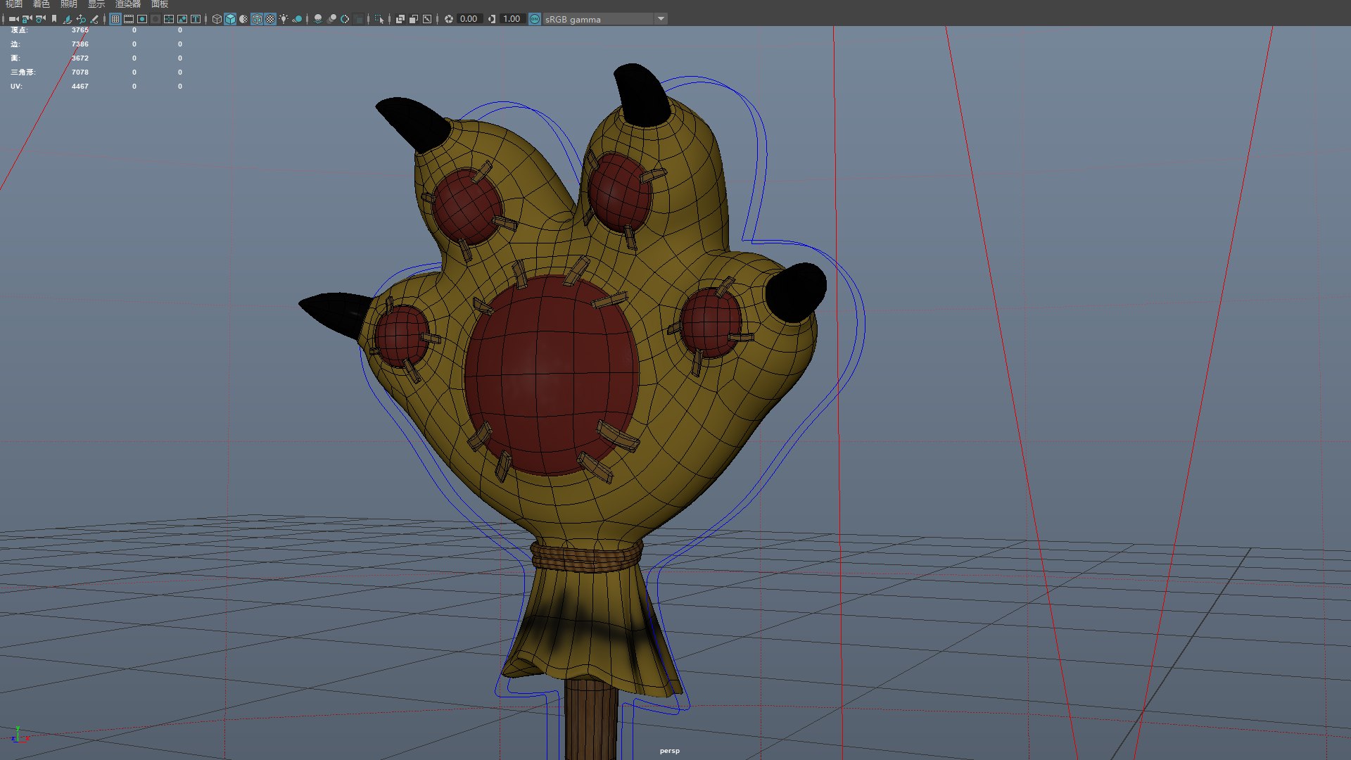 3D Monster Hunter Pet Weapon Cat Paw Hammer World Rise Capcom Game ...