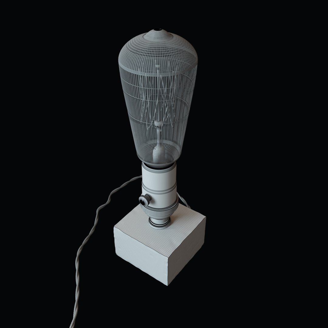 Retro Edison Lamp 3D Model - TurboSquid 1206128