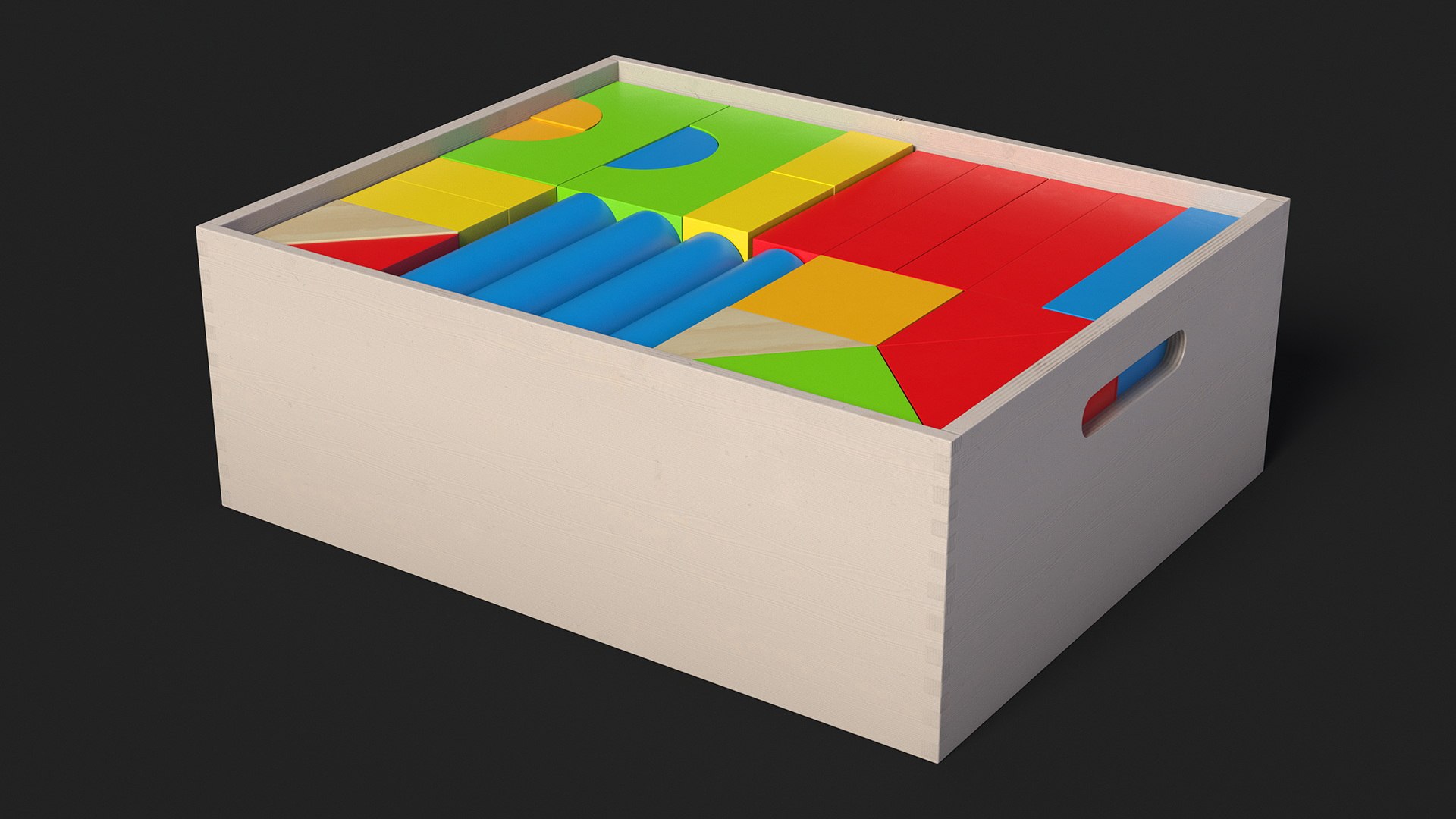 3D Colored Wooden Constructor In Box Model - TurboSquid 2243979