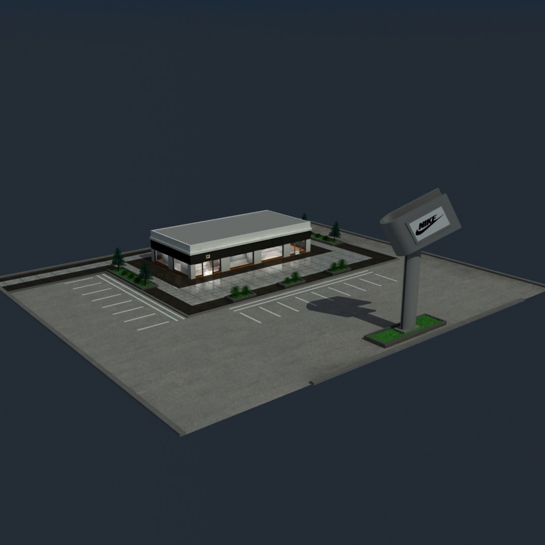 3d shop stand model