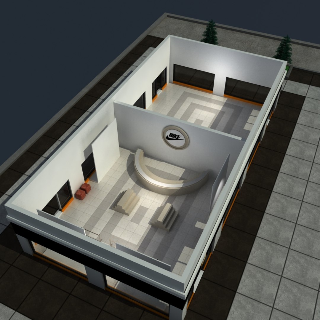 3d shop stand model