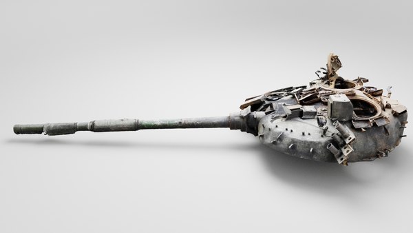 3D turret blown off from russian tank destroyed by Ukrainian army model ...