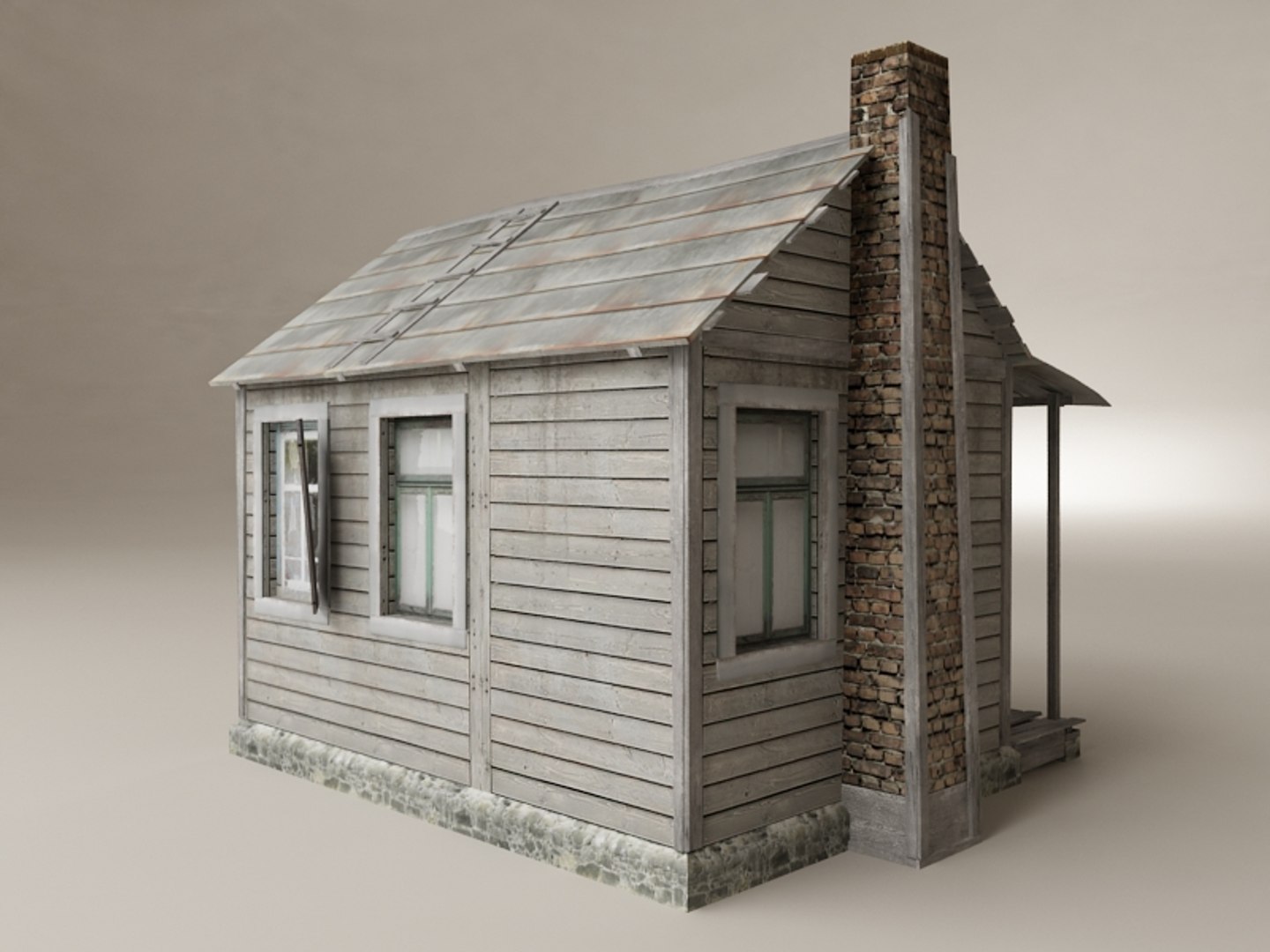 wooden house 3d model