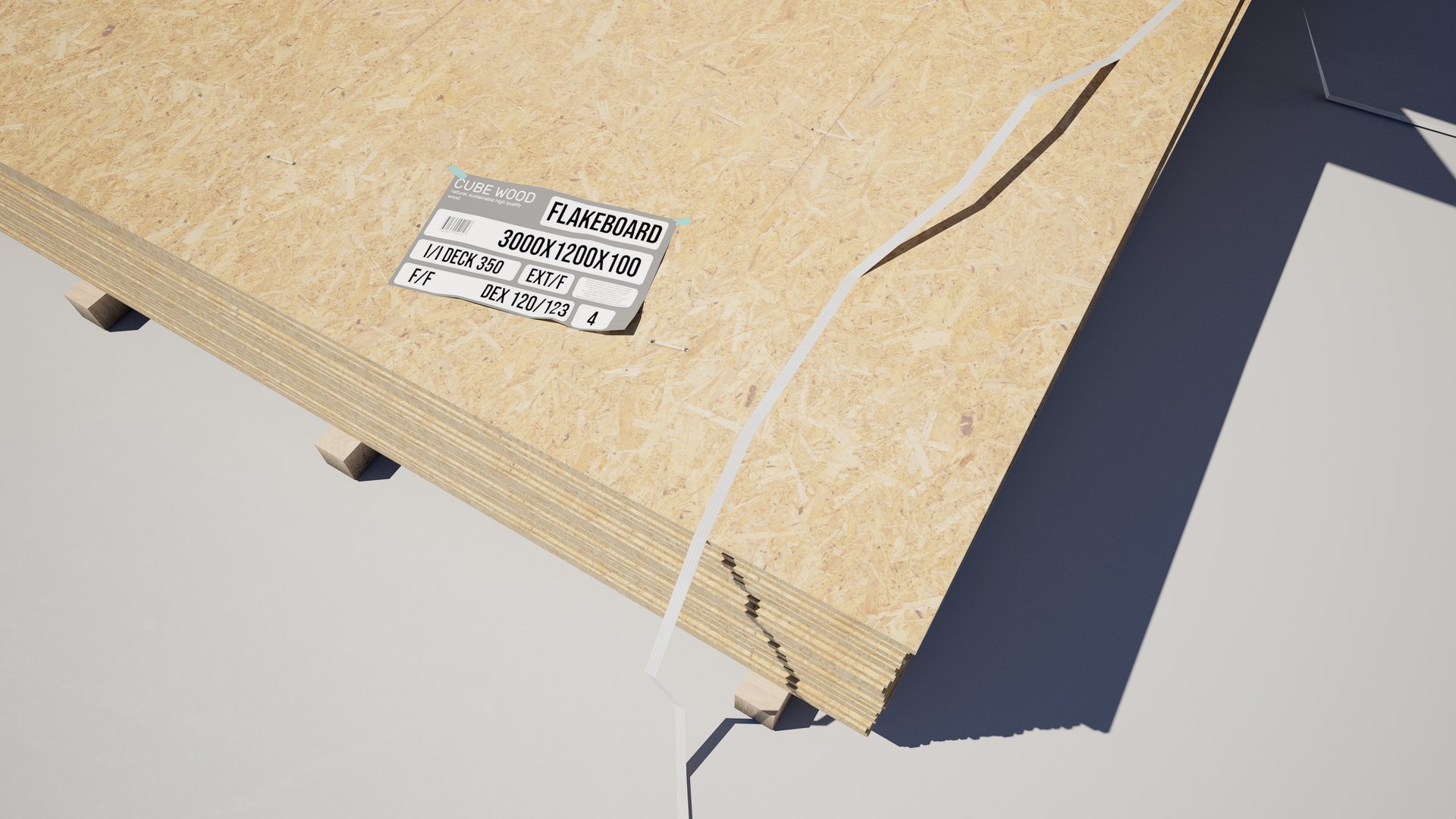 3D Model Flakeboard Stack - TurboSquid 2461089