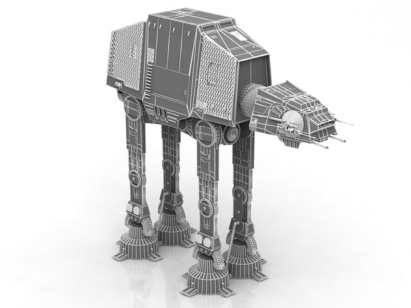 Detailed Model Of A Star Wars Imperial At-at Walker Editorial Stock ...
