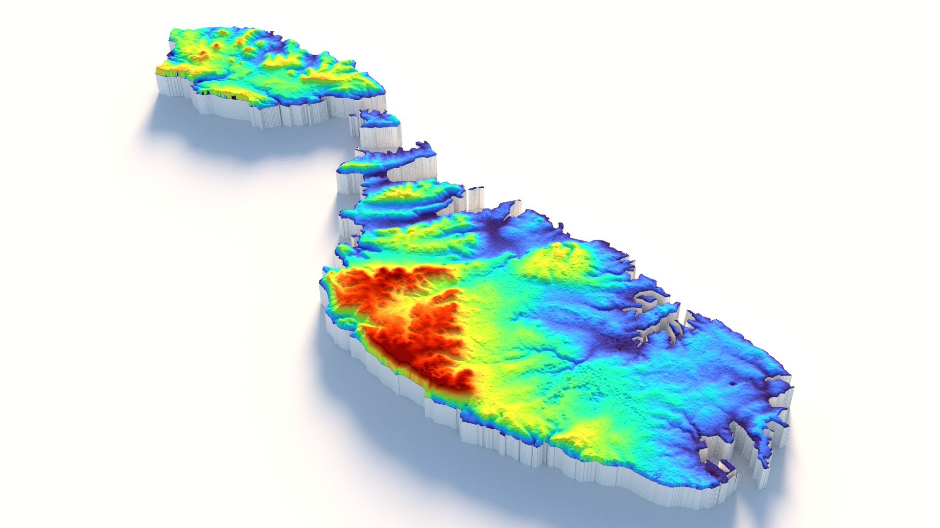 3D Malta Terrain Map - TurboSquid 2336527