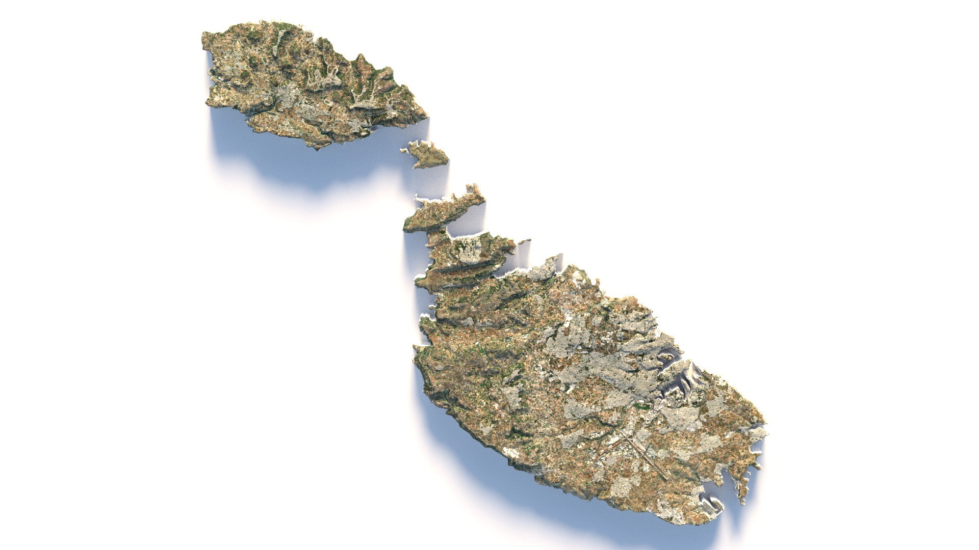 3D Malta Terrain Map - TurboSquid 2336527