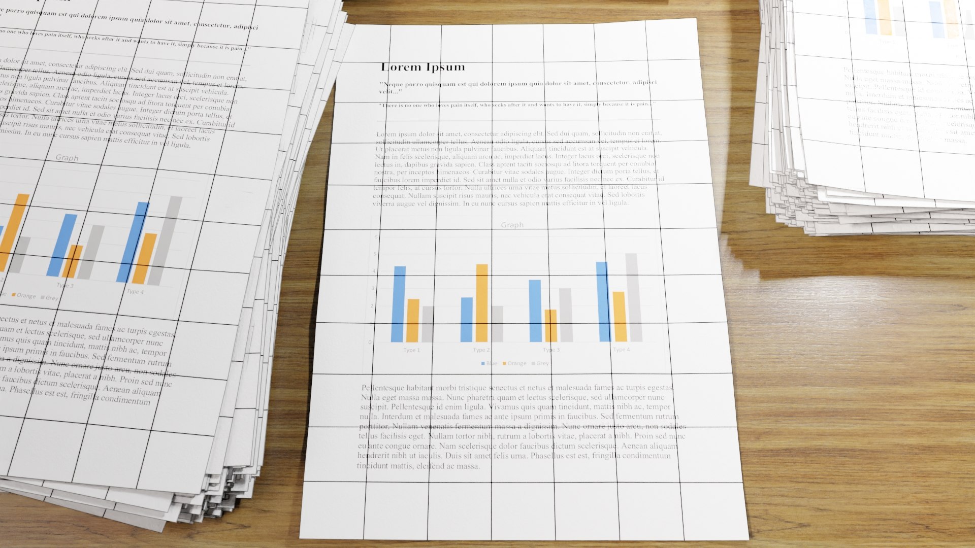 3D Piles Of A4 Papers - 9 Variants - TurboSquid 2245861