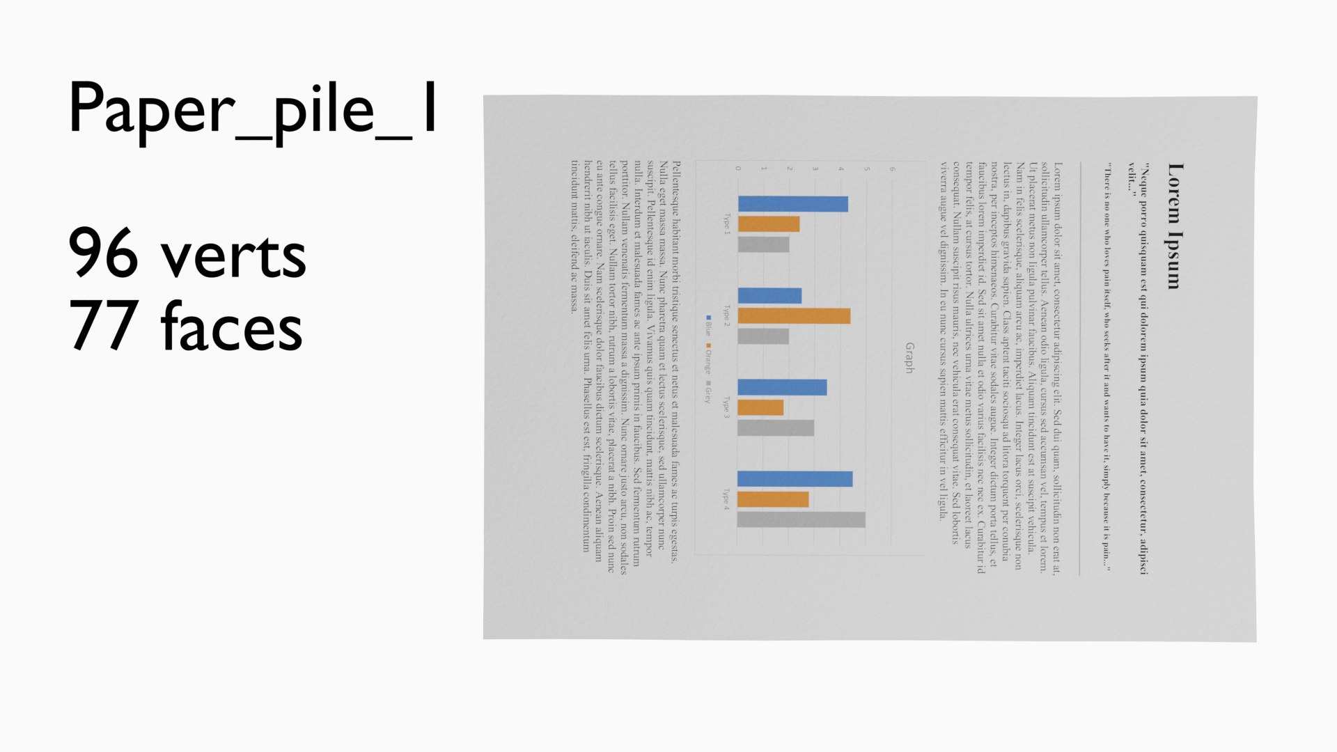 3D Piles Of A4 Papers - 9 Variants - TurboSquid 2245861