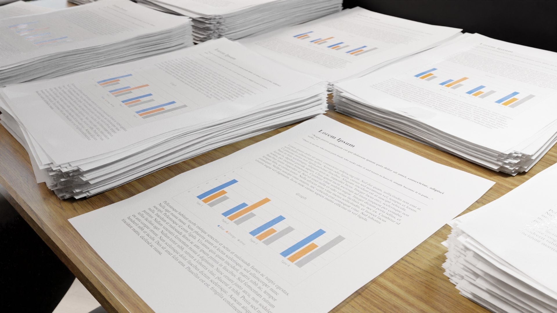 3D Piles Of A4 Papers - 9 Variants - TurboSquid 2245861