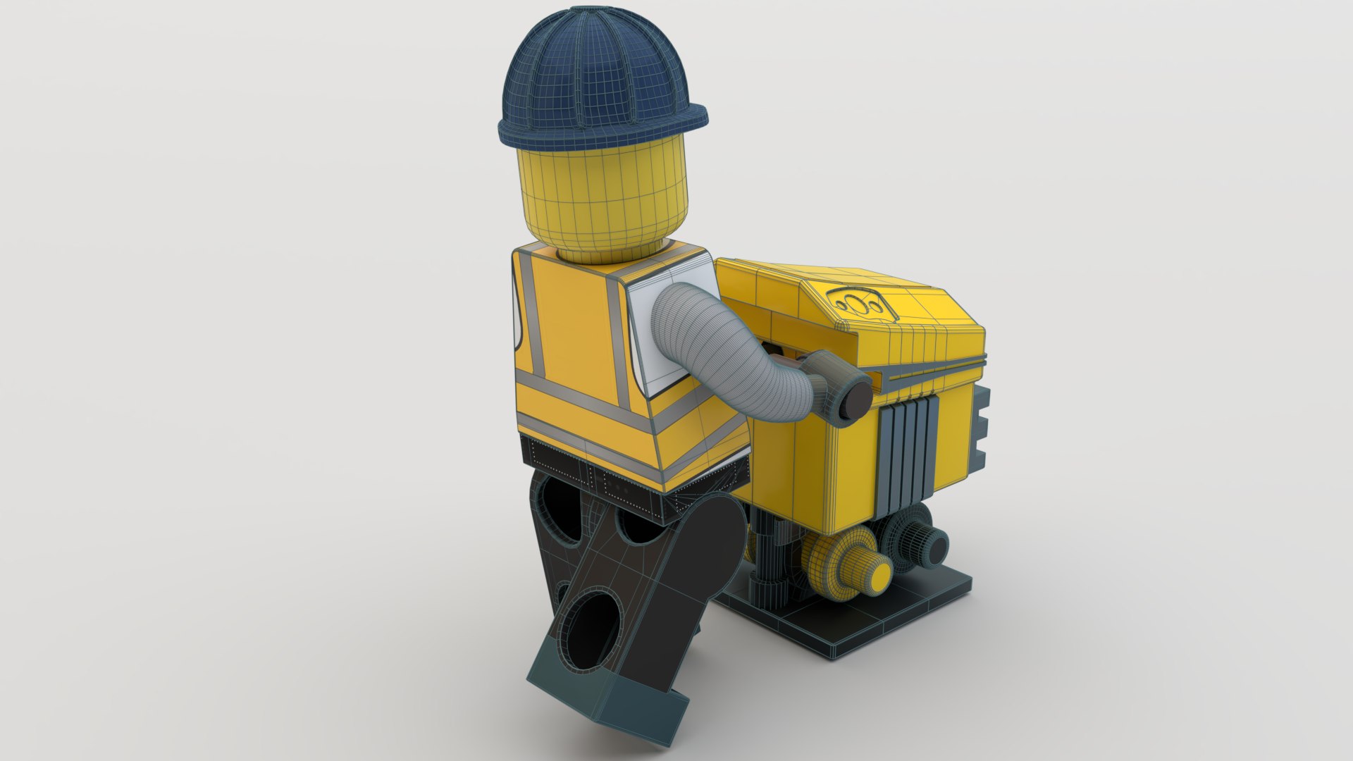 3D Lego Worker Terry With Hammer - TurboSquid 1797544