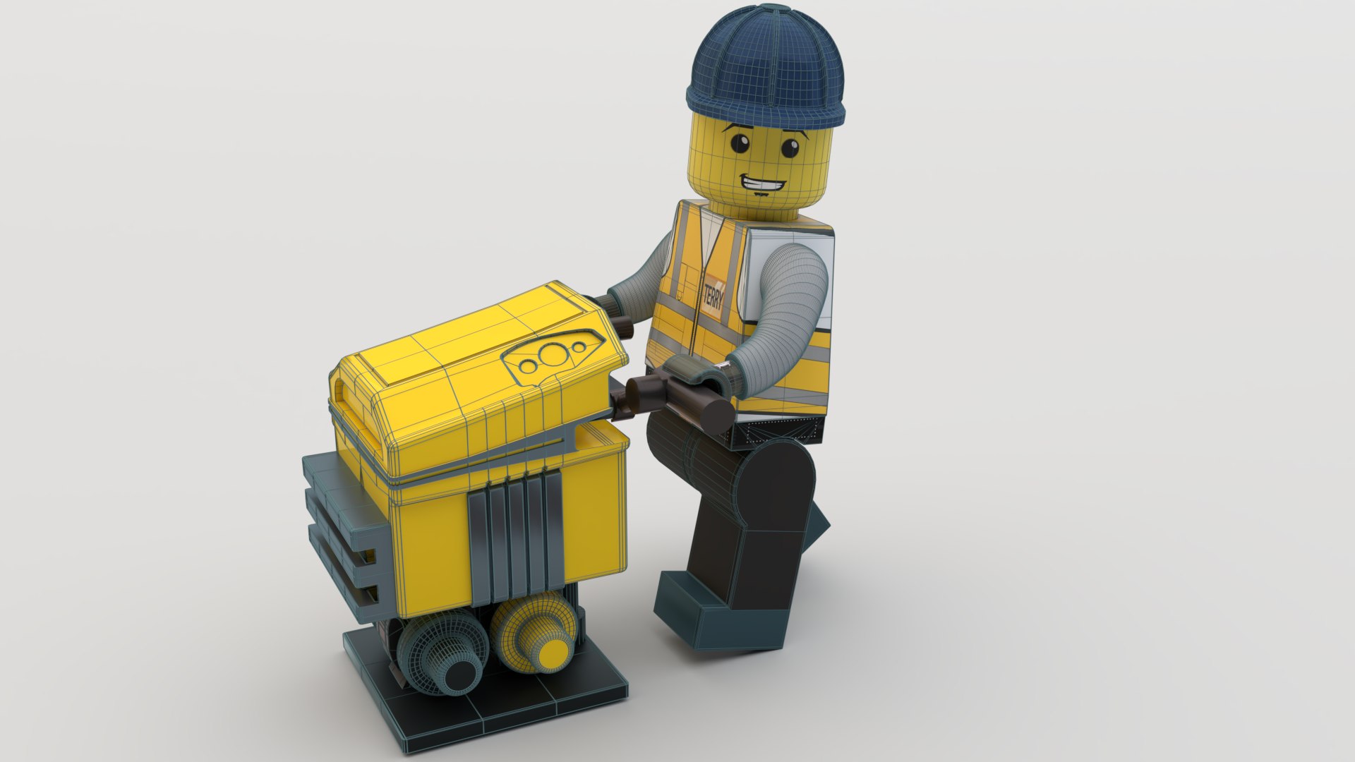 3D Lego Worker Terry With Hammer - TurboSquid 1797544