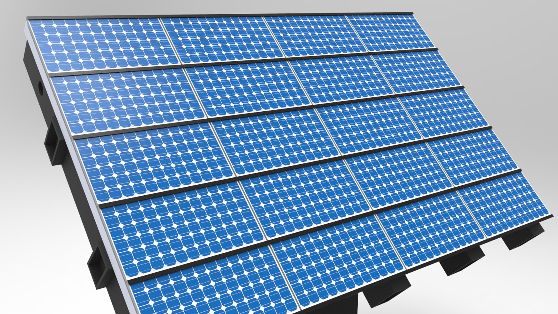 3D Photovoltaic Solar Energy Model - TurboSquid 1672385