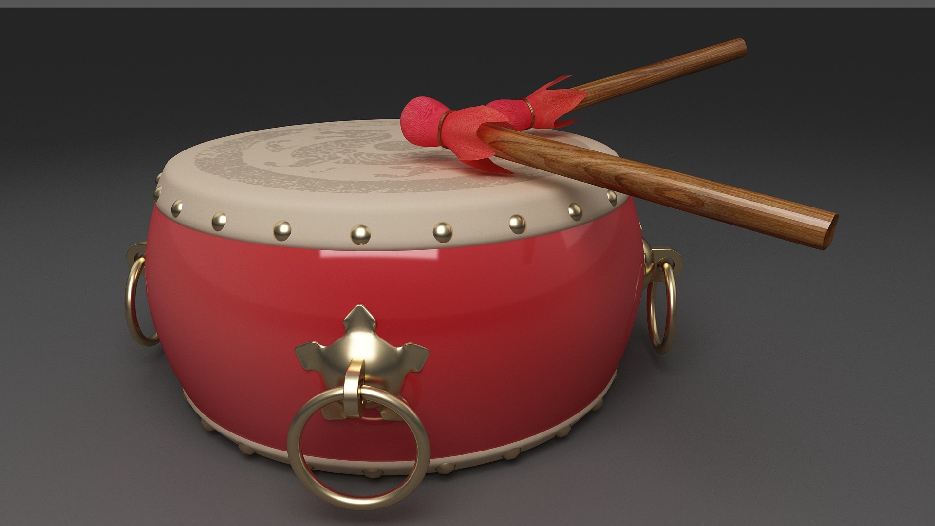 Drum Wood Music Instrument Taiko Classic Antique Barrel 3D Model ...