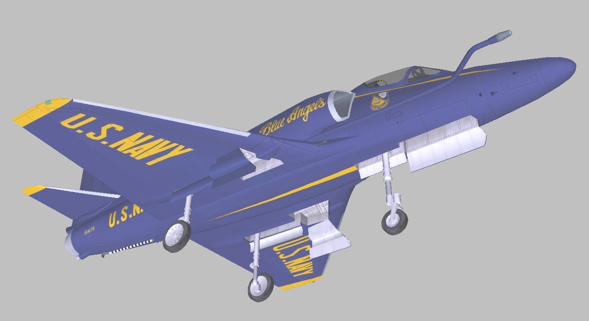 A-4 Skyhawk Blue Angels 3D Model - TurboSquid 1169142