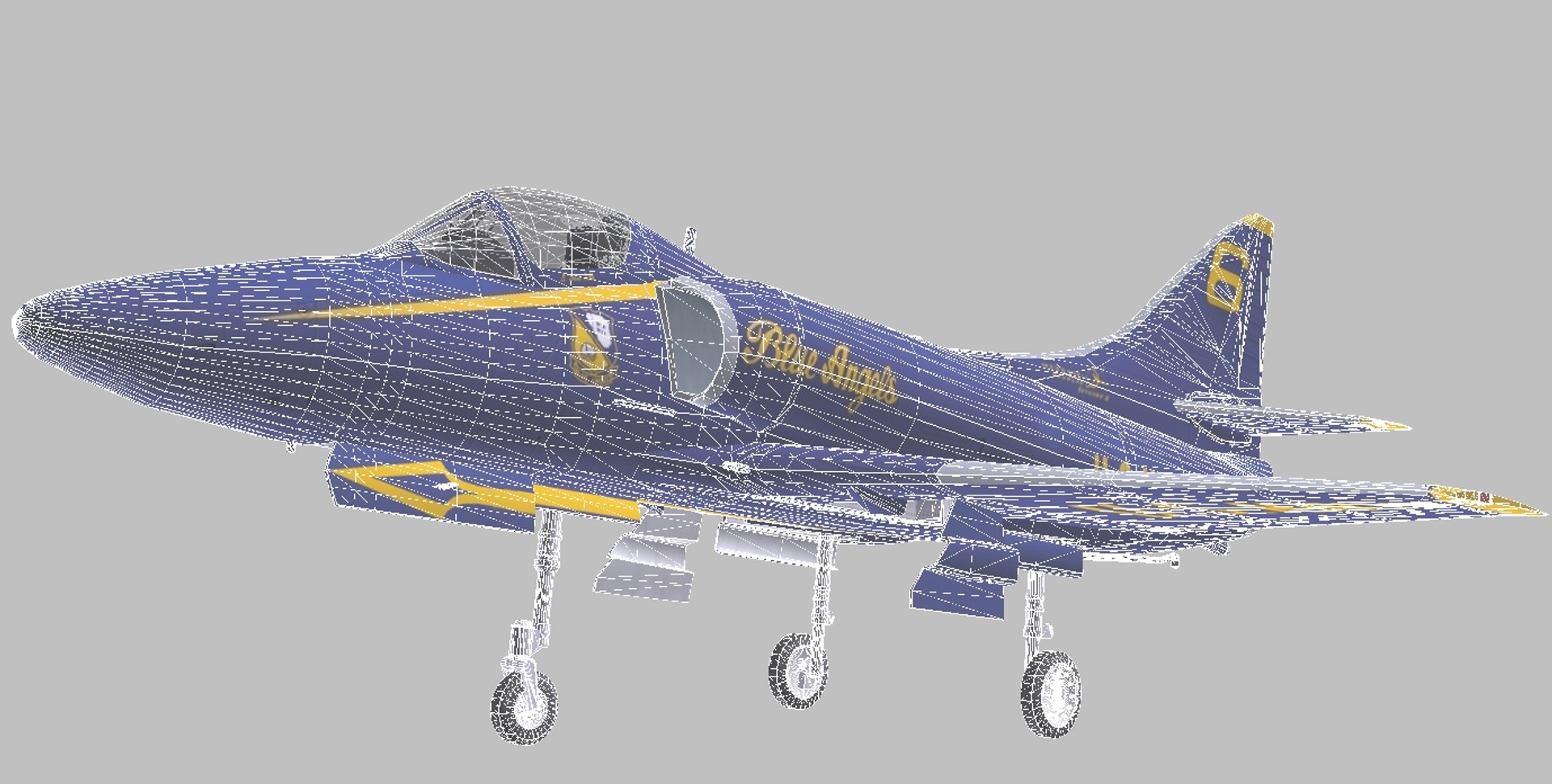 A-4 Skyhawk Blue Angels 3D Model - TurboSquid 1169142