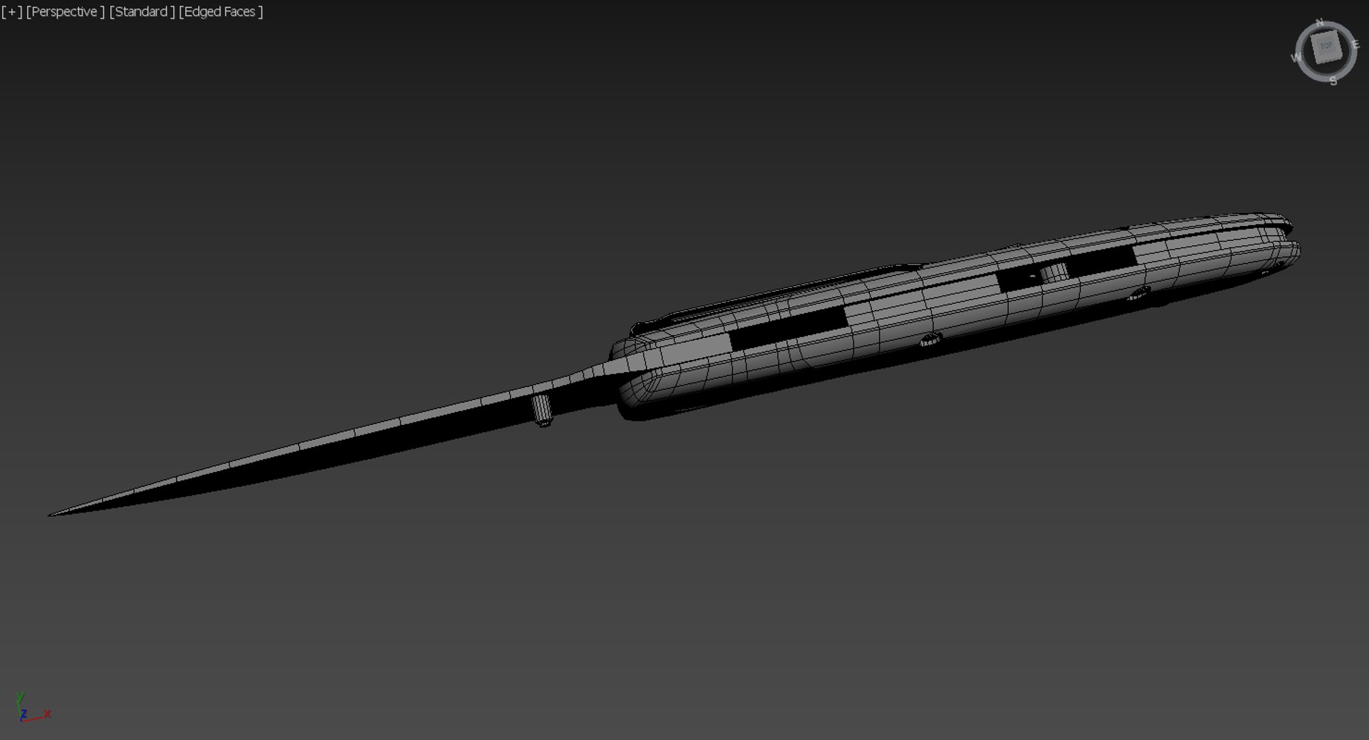 3d Model Knife Pbr Unity