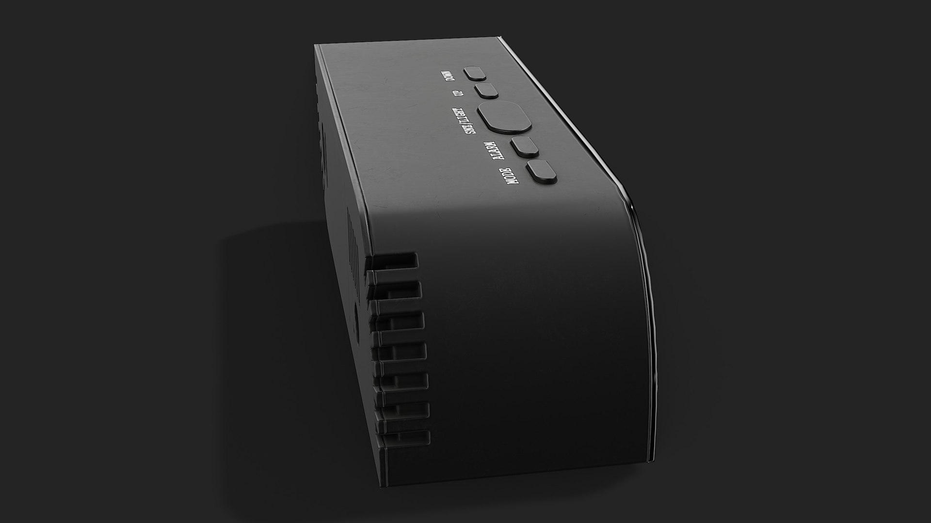 3D Modern Black Alarm Clock Model - TurboSquid 2083004