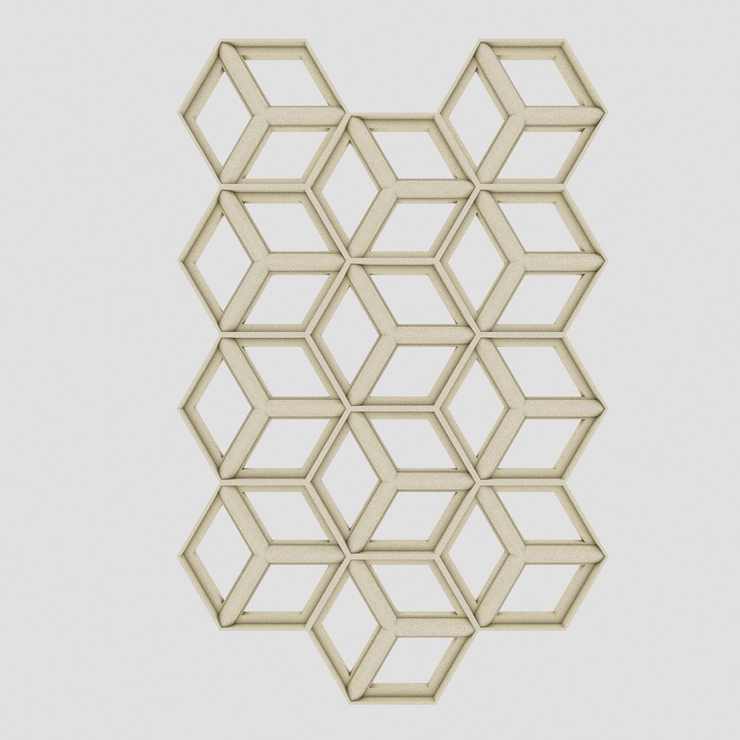 3D Hexagon Panel - TurboSquid 1454243