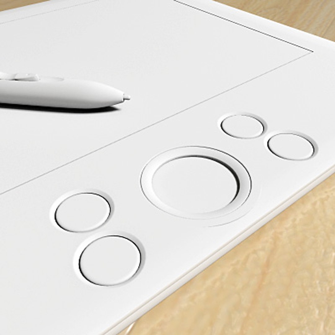 3d wacom bamboo fun medium model