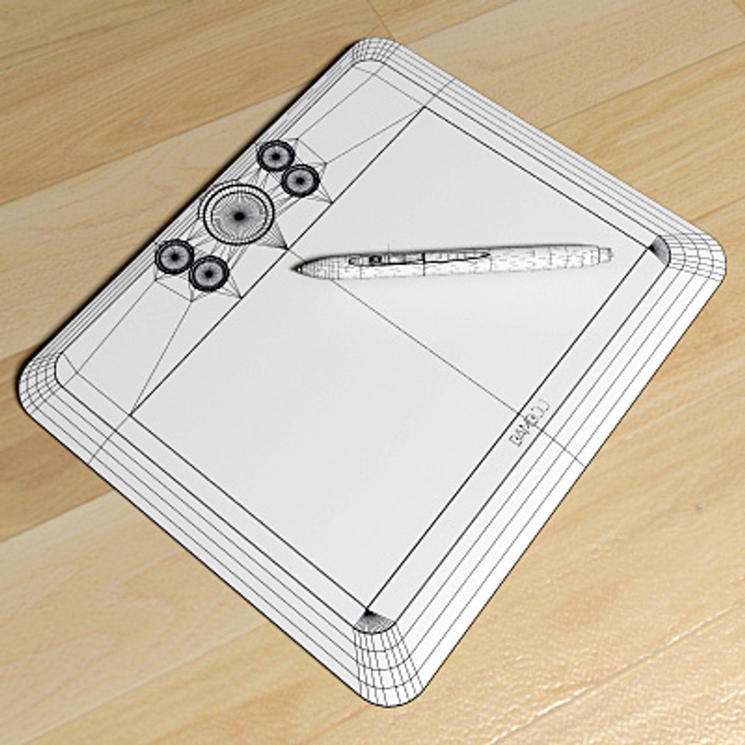3d wacom bamboo fun medium model