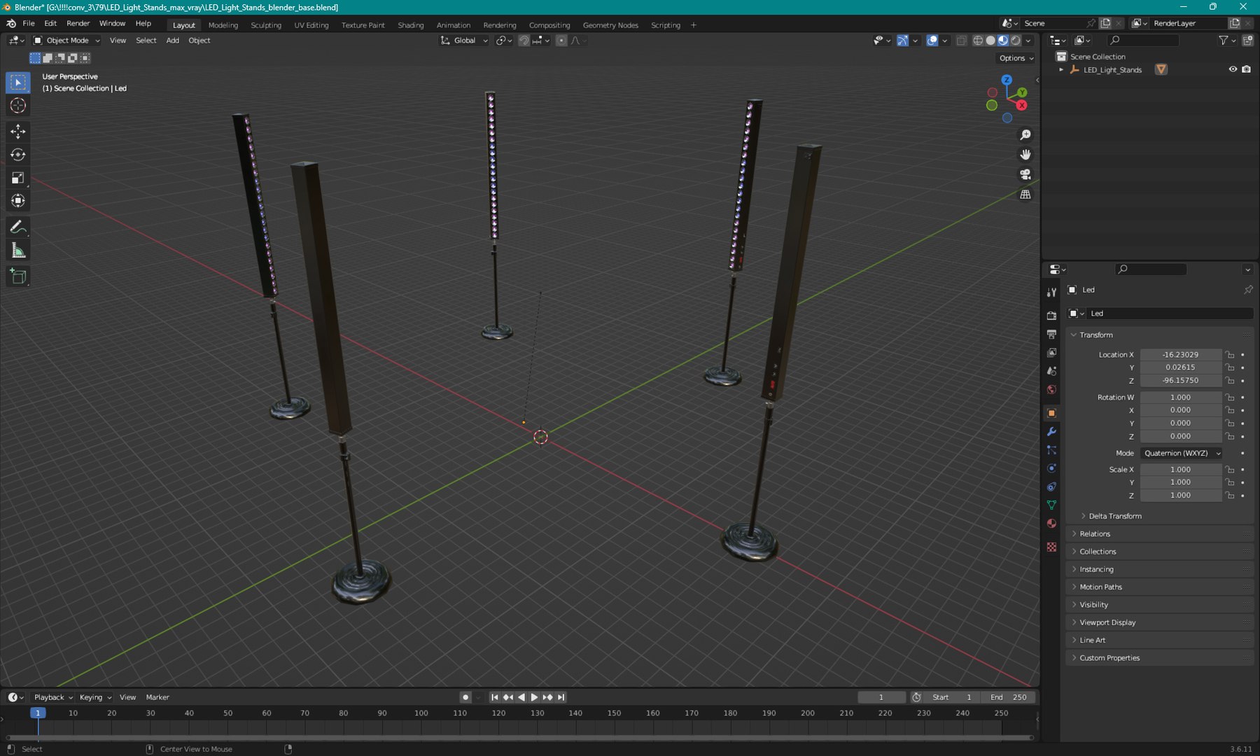LED Light Stands 3D - TurboSquid 2330697